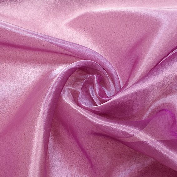 Organza Metall, Siden & Viskos - Lila - Tygverket Tygverket